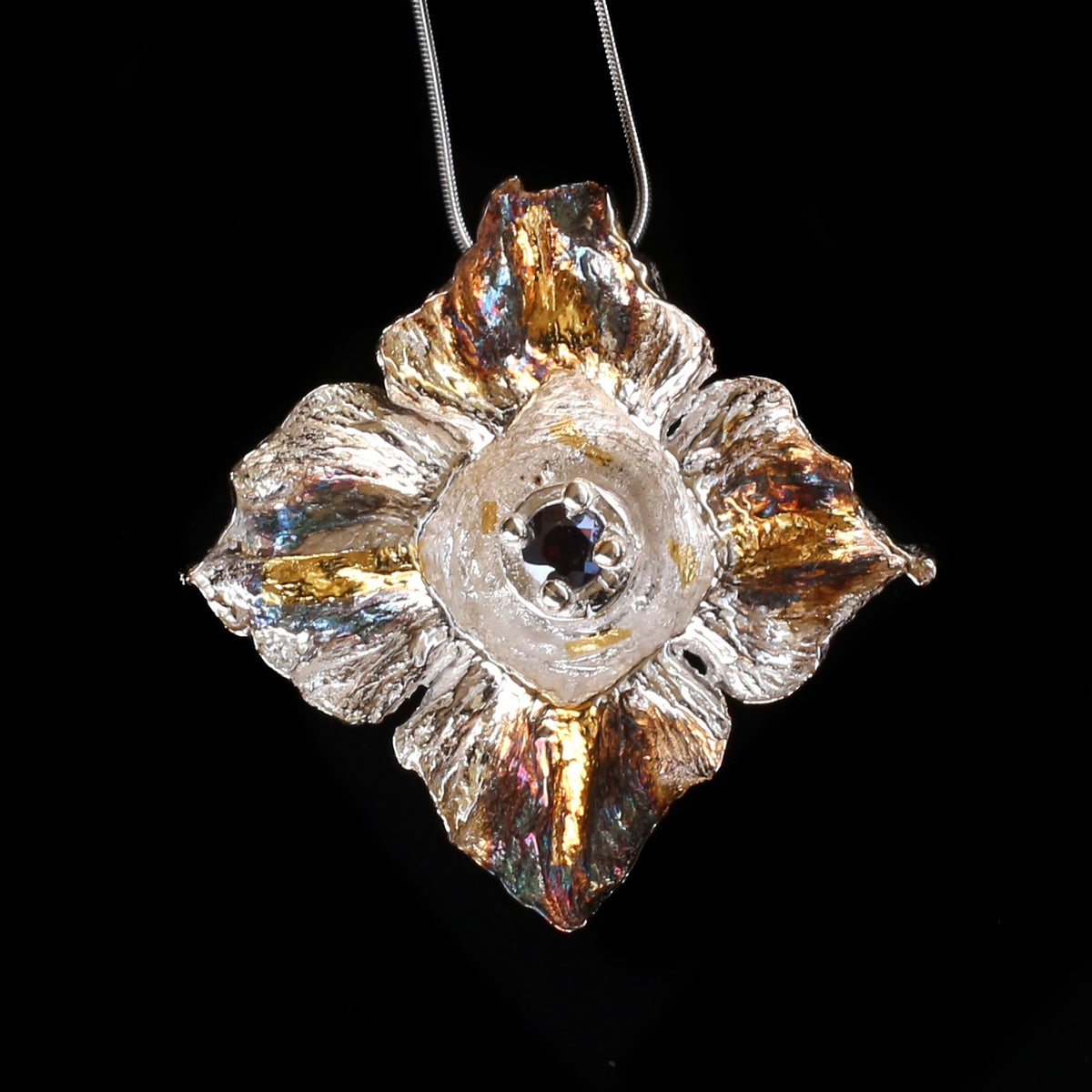 Persimmon Calyx with Amethyst – HIMANI SILVER JEWELRY